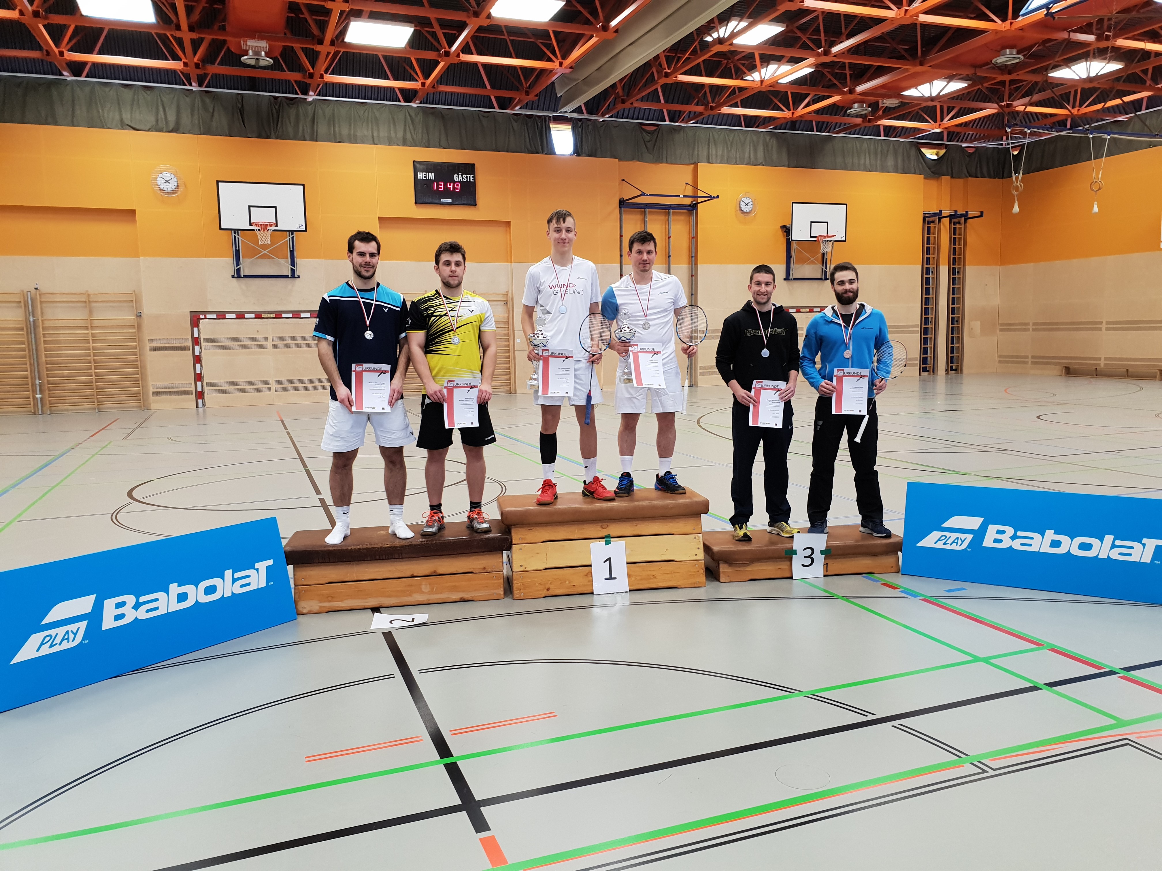Peter Zauner gewinnt das Herren-Doppel - Askö Traun Badminton